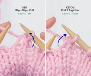 K2tog & SSK Knitting Decreases [5 Easy Steps]