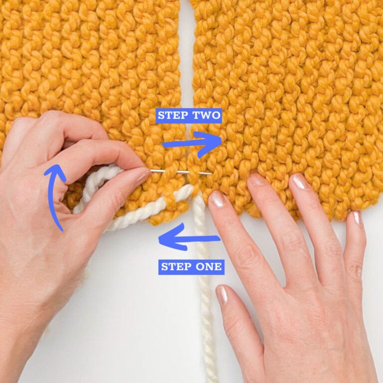 Mattress Stitch for Seaming Knits [2 Easy Steps]