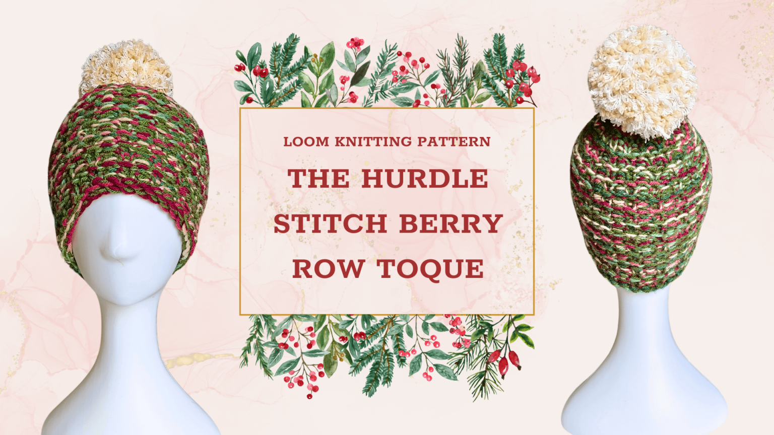 How to Loom Knit the Hurdle Knit Stitch: 5-Step Easy Loom Knitting Hat ...