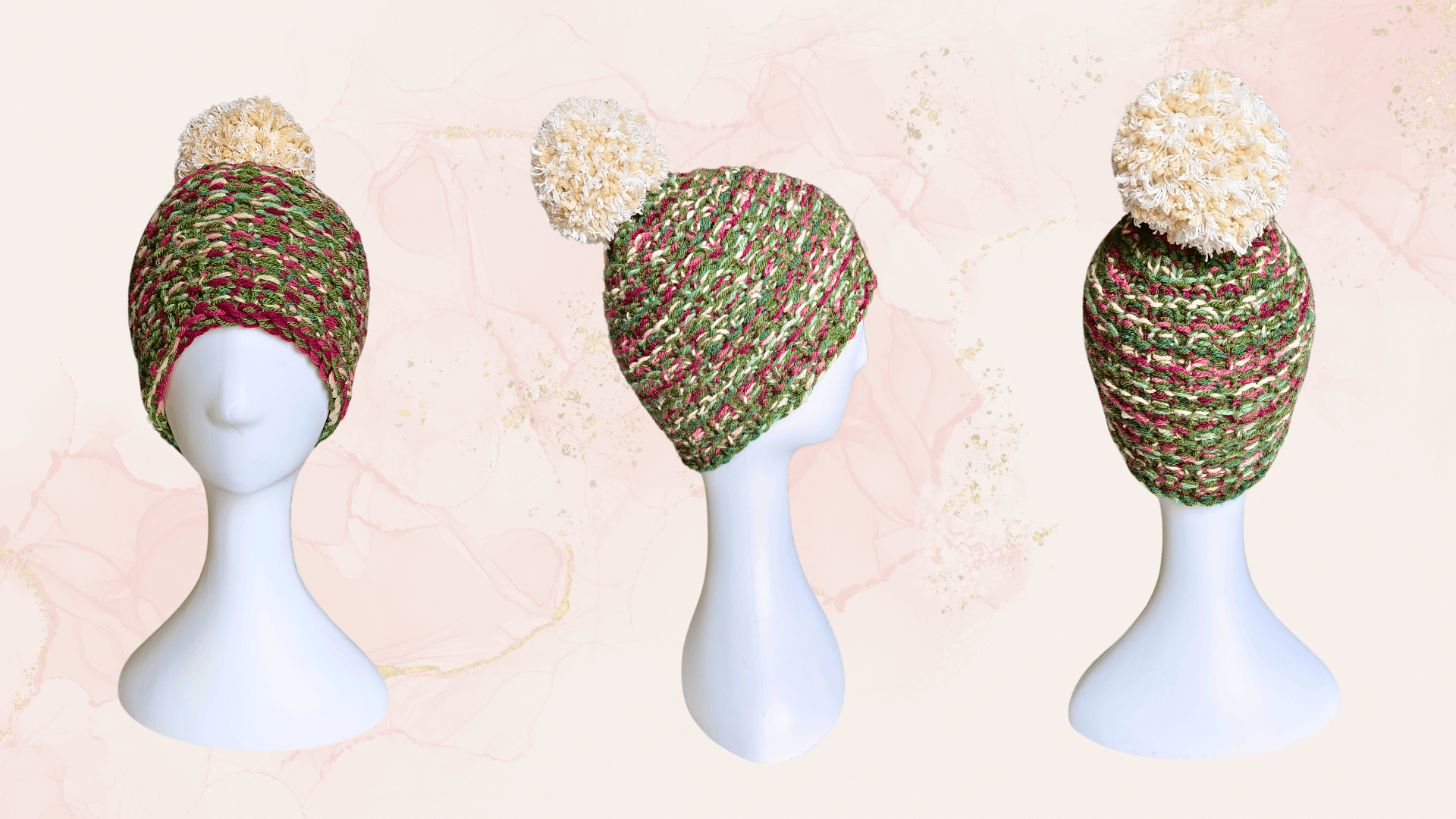 How to Loom Knit the Hurdle Knit Stitch: 5-Step Easy Loom Knitting Hat ...