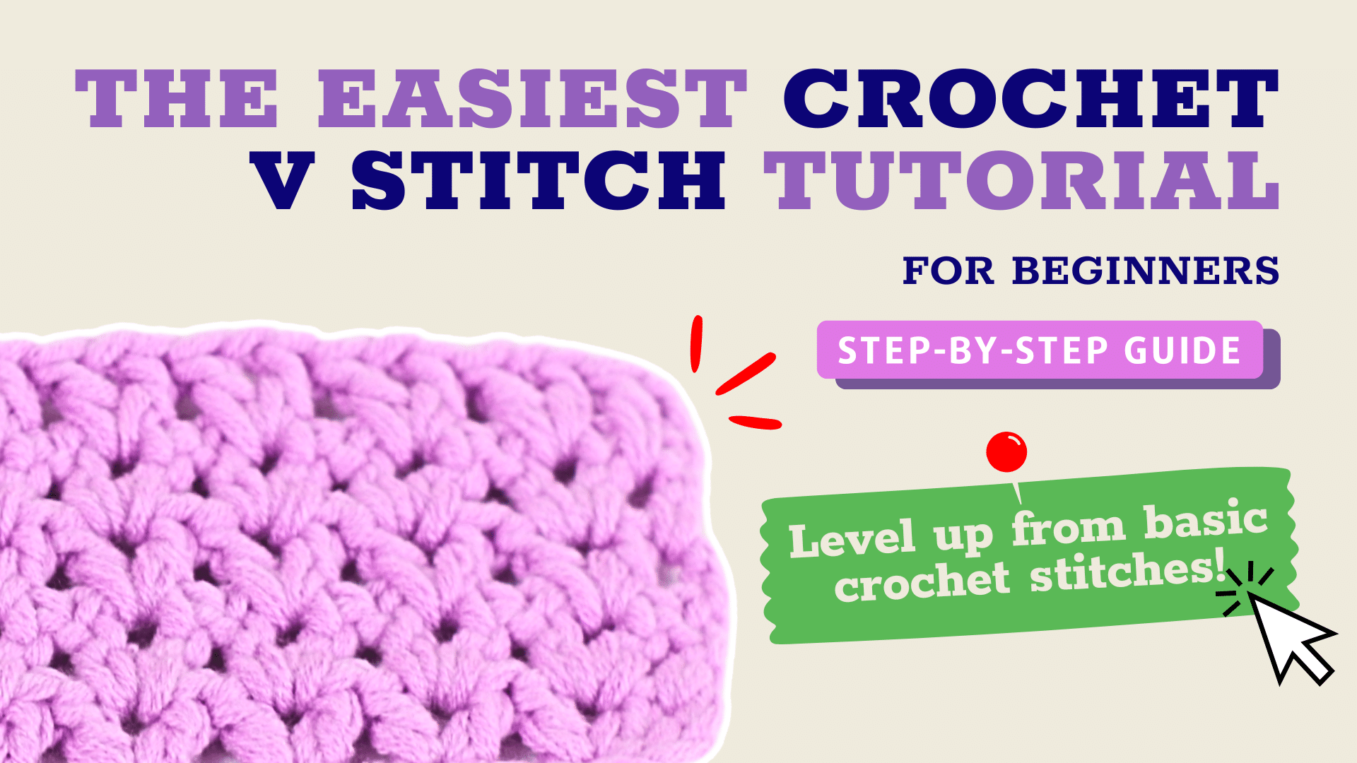 How to V Stitch Crochet: 5 Step Easy Tutorial! - Knitting.com